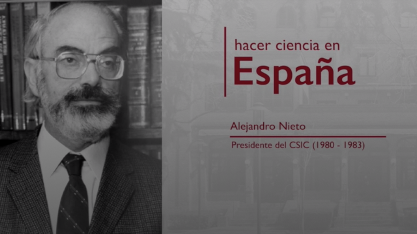 Alejandro Nieto - Ciencia con historia